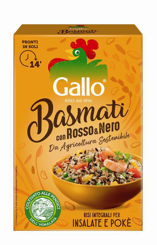 BASMATI CON ROSSO E NERO da agricoltura sostenibile - Riso Gallo