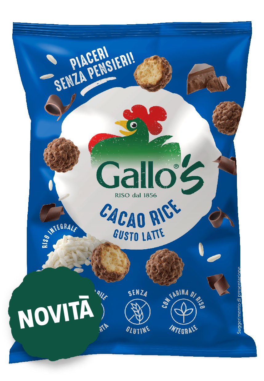 GALLO’S CACAO RICE CON RISO INTEGRALE GUSTO LATTE - Riso Gallo